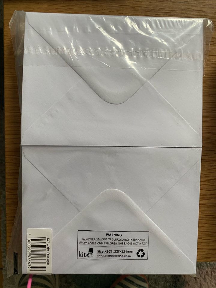 5x7 normal Card Size Envelopes OLIO